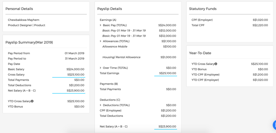 Itemised Payslips for business owners