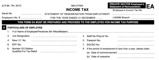 Where do I download LHDN Forms EA/8A/E/STD 2/PCB 2(II)?