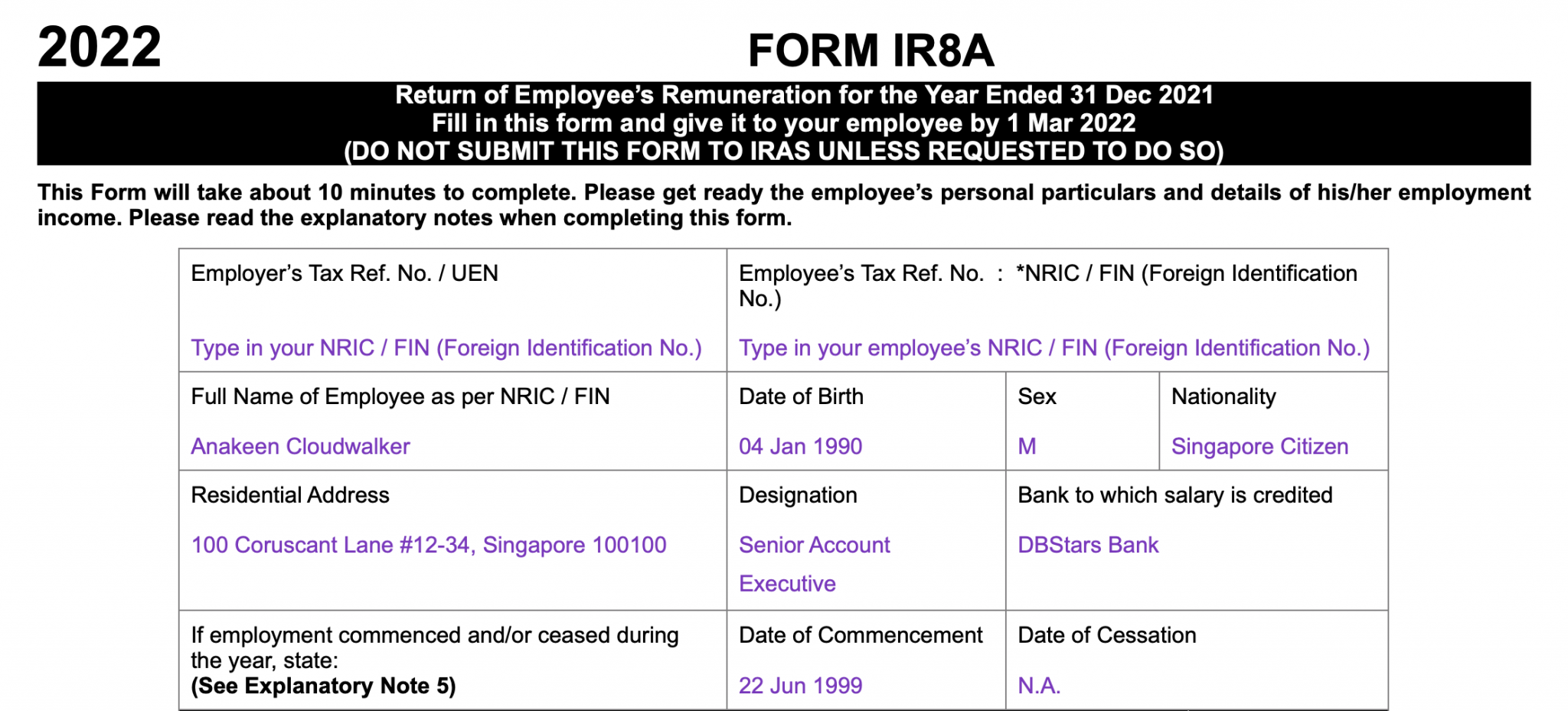 IR8A Simplified for Employers (2026 ed.) (Updated 2022 Guide)